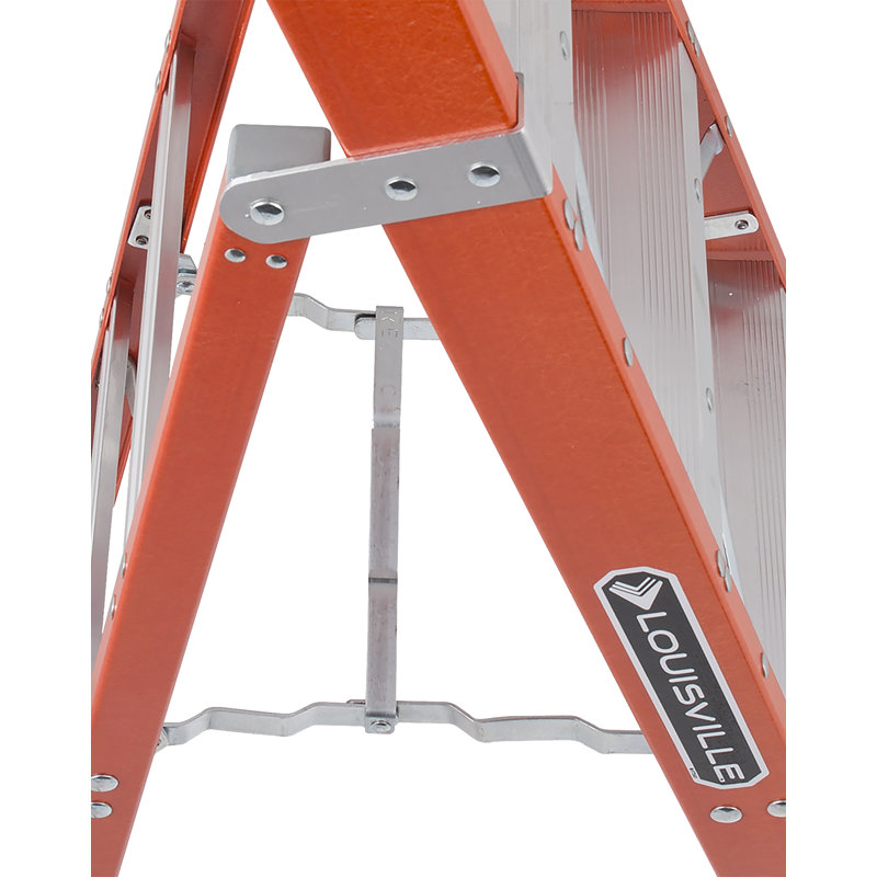 Louisville Ladder 6 ft. Fiberglass Cross Step Ladder, 300 lbs. Load ...