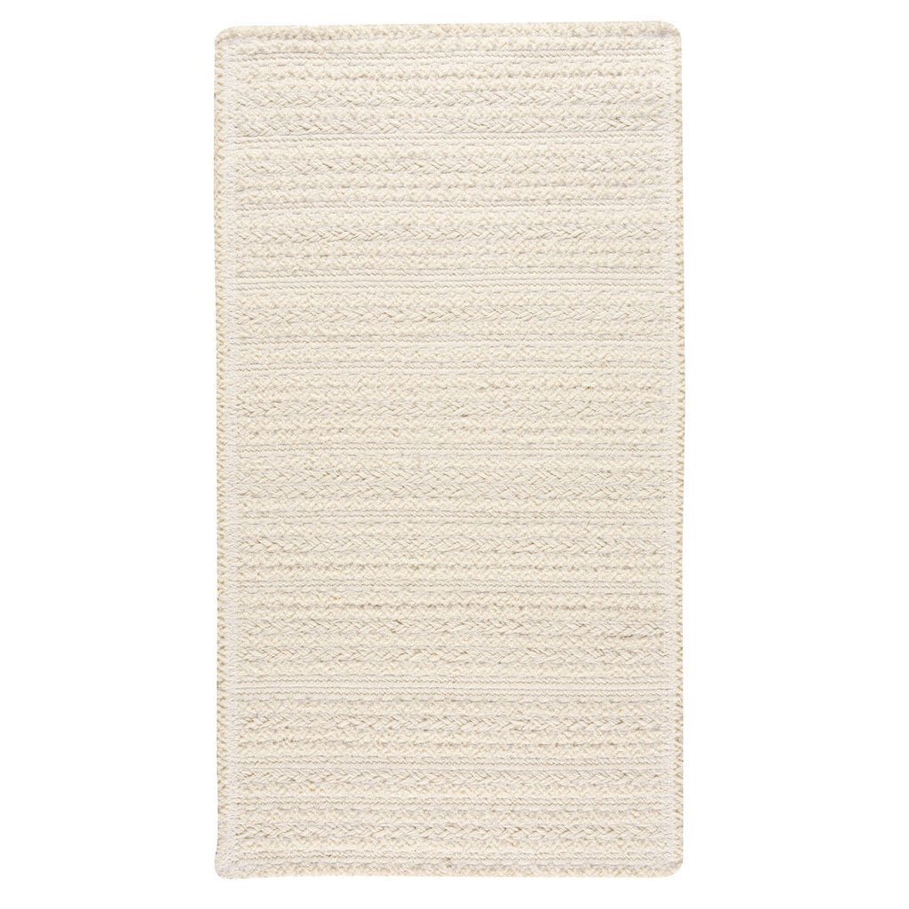 Dovecove Striped Hand Braided Wool Beige Area Rug | Wayfair