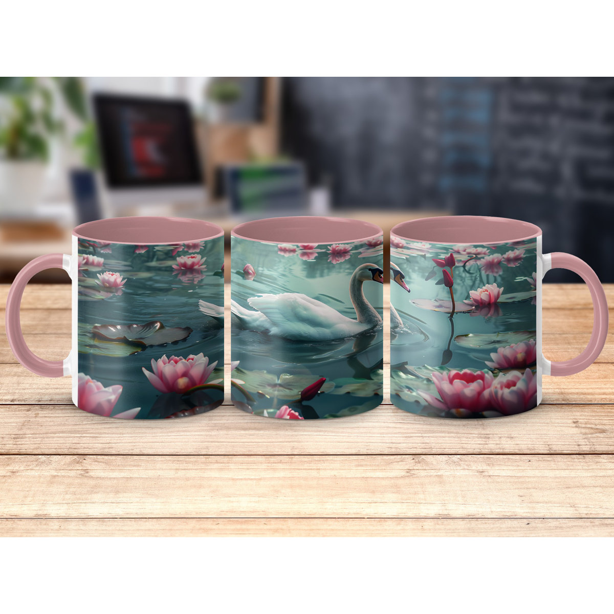 East Urban Home Set of 3 Realistic Animal Design 11oz Accent Mugs ...
