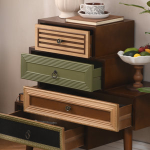 Red Barrel Studio® Fienley Staggered 4-Drawer Cabinet With Artistic ...