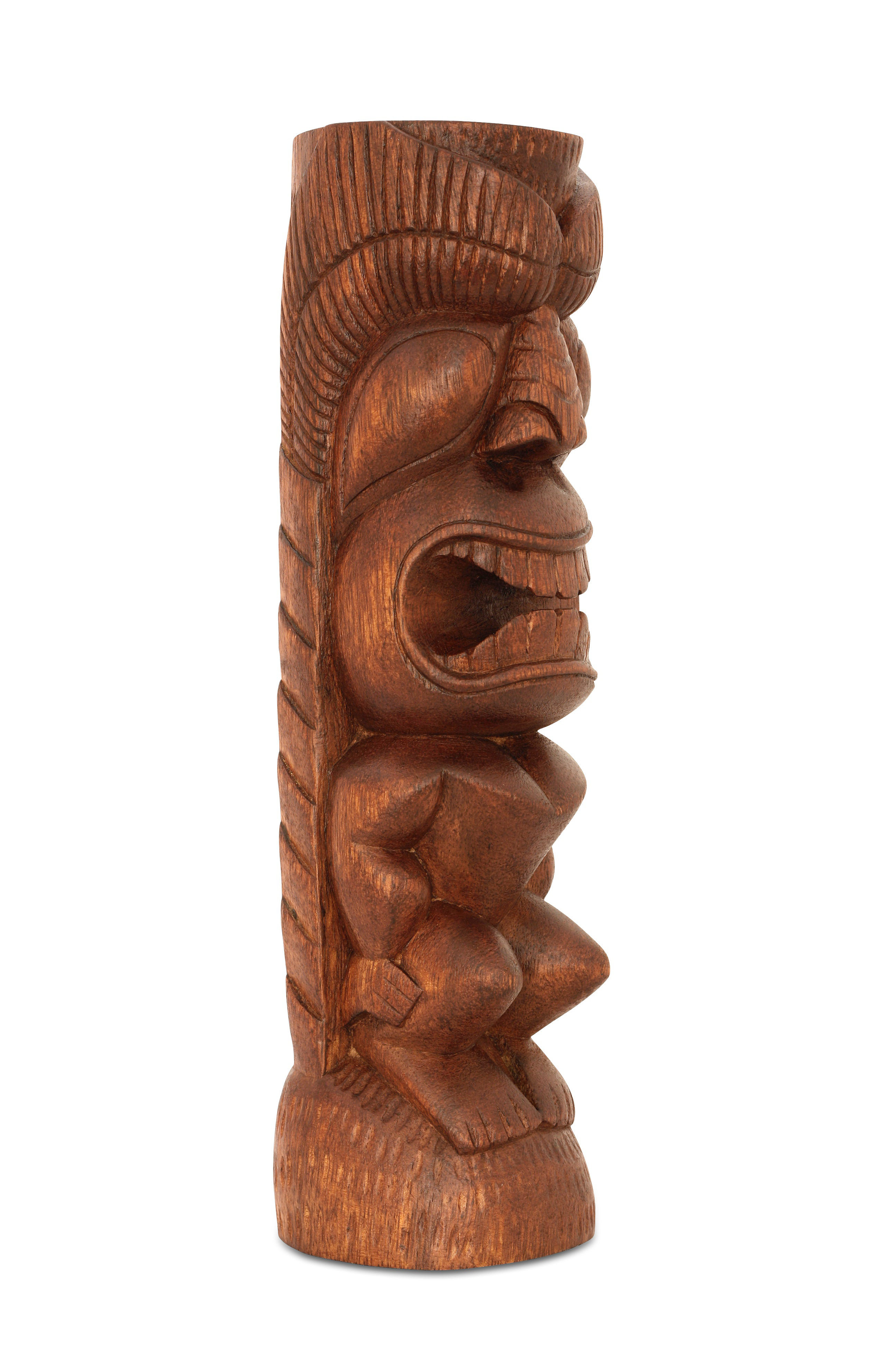 Bungalow Rose Daniaal Handmade Wooden Primitive Long Hair Tribal Statue ...