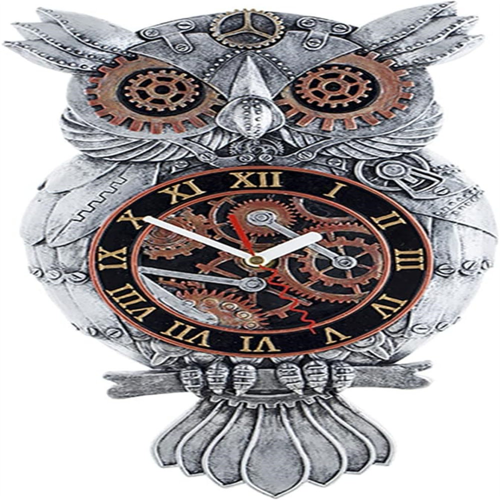 Loon Peak® Owl Wall Clock, Steampunk Wall Clock, Owl Wall Decor ...