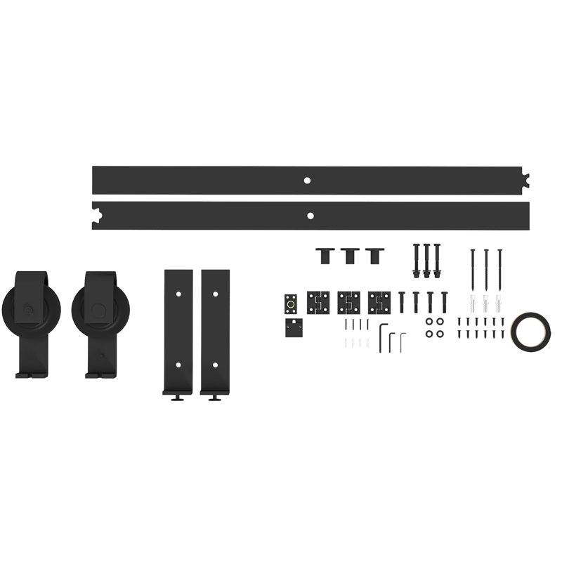 Brambly Cottage Beufort Sliding Standard Double Barn Door Hardware Kit ...