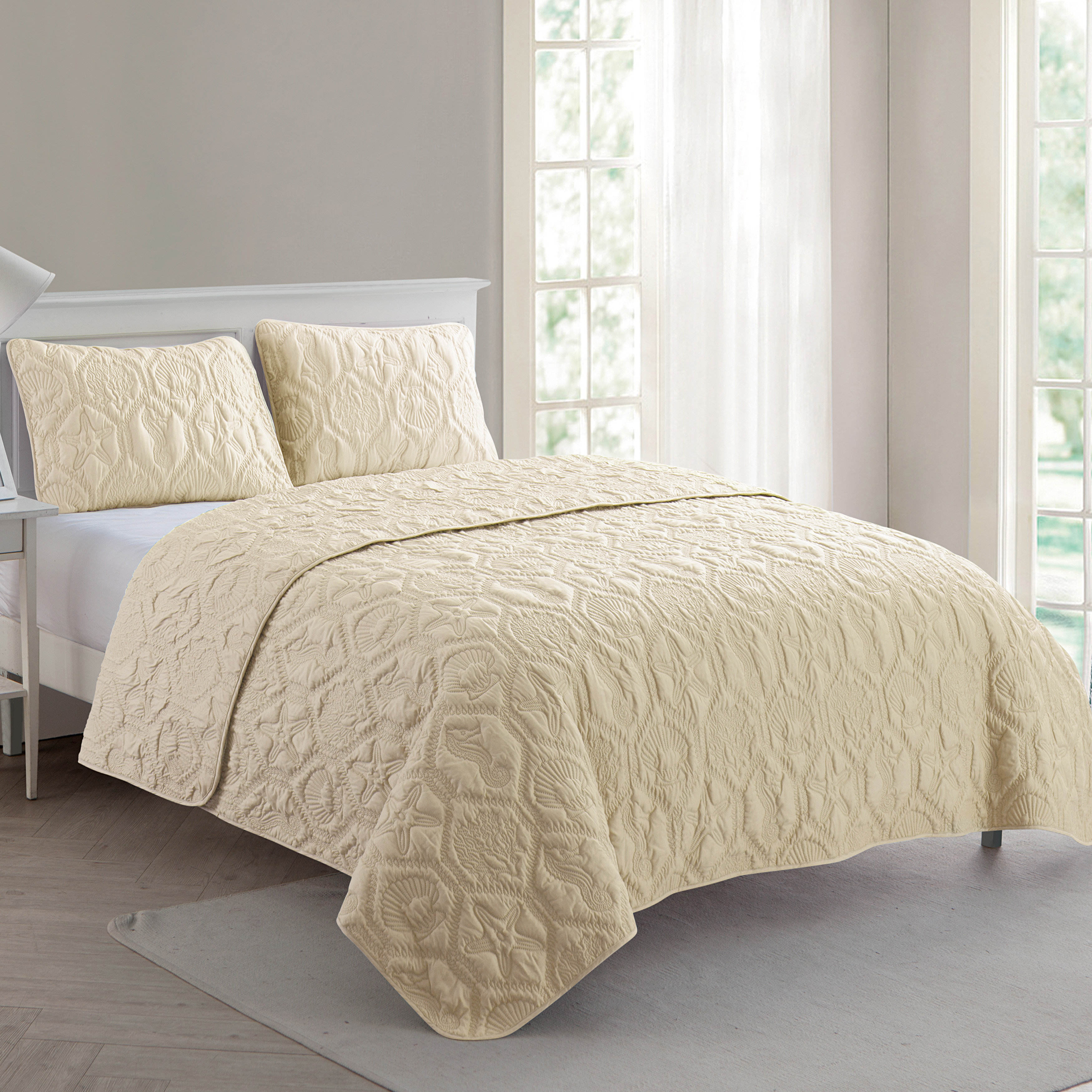 VCNY Shore 3-Piece Embossed Quilt Set & Reviews | Wayfair