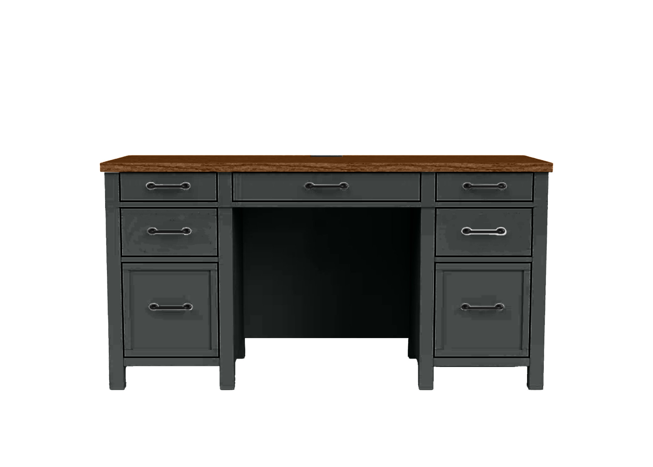 One Allium Way® Rustic Sierra Executive Solid Wood Computer Desk ...