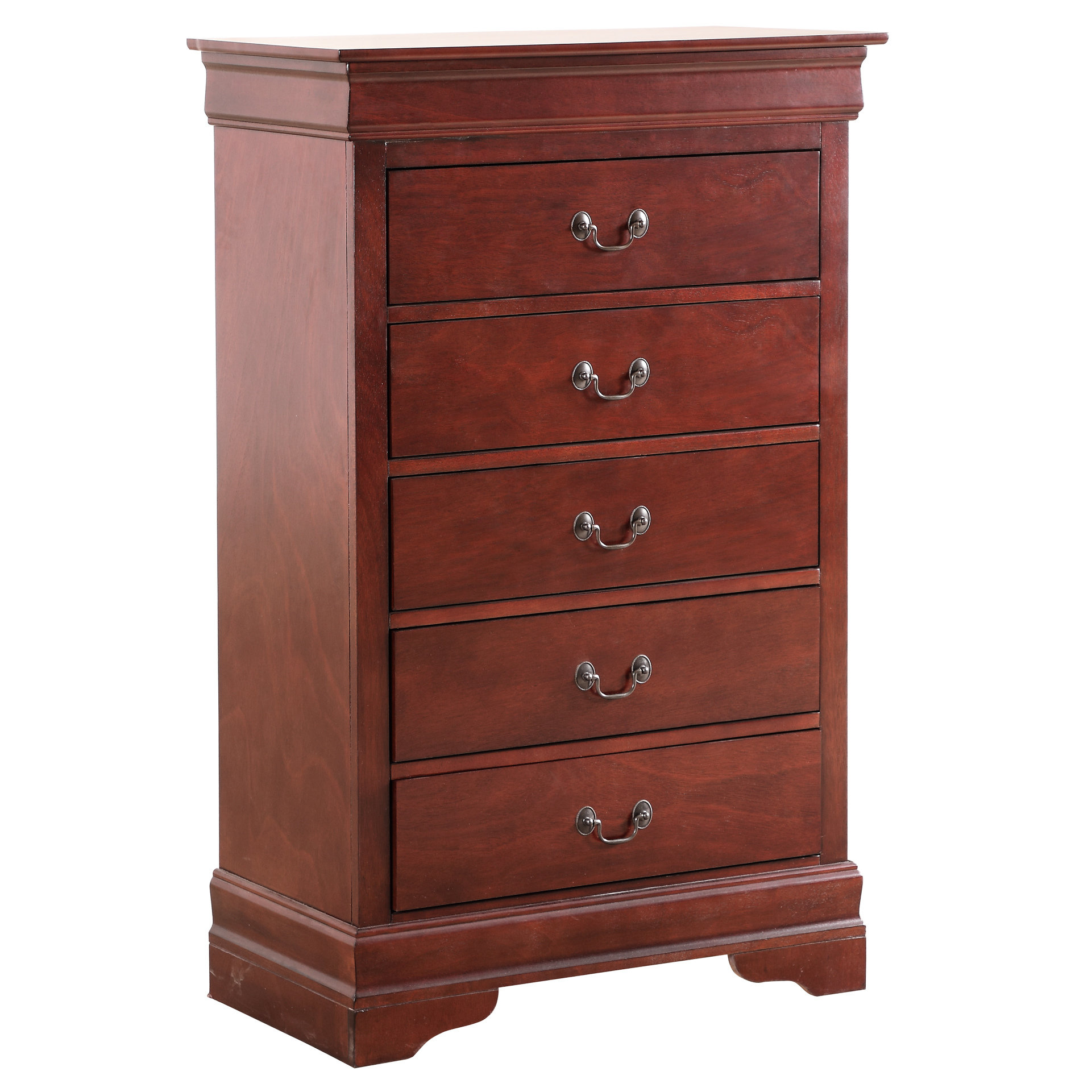 World Menagerie G2100 Bedroom Chest, Cherry: Enhanced With Metal ...