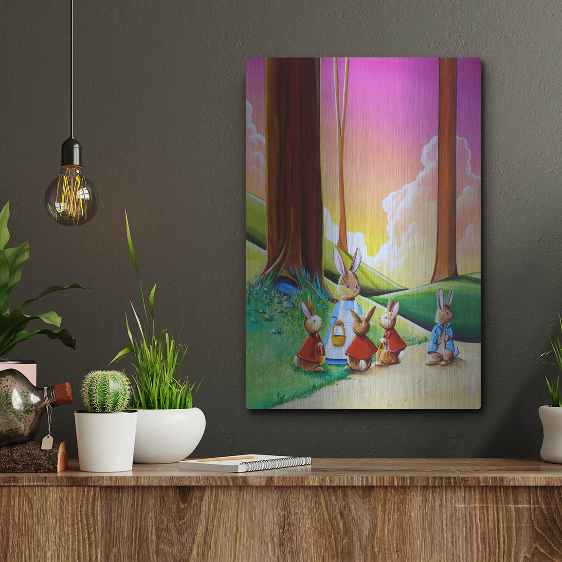 Luxe Metal Art 'Peter Rabbit 1' by Cindy Thornton, Metal Wall Art | Wayfair