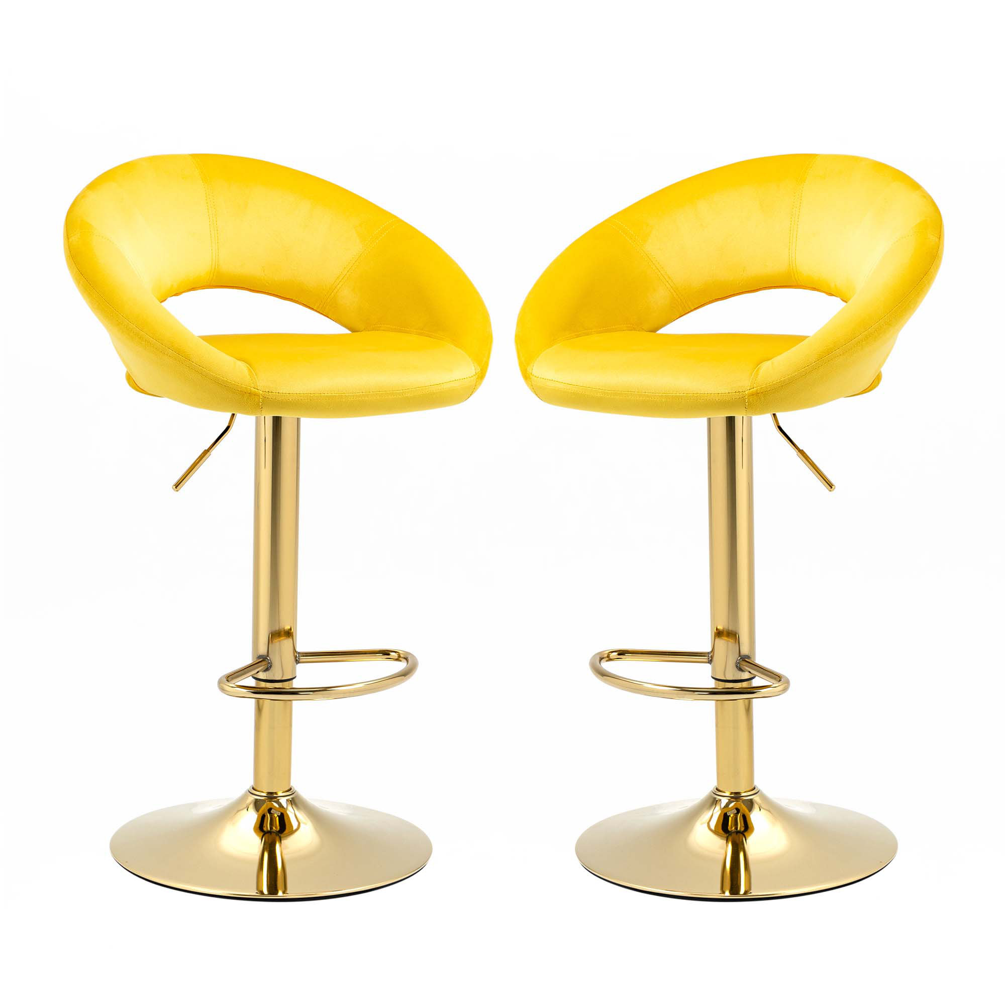 Mercer41 Velvet Adjustable Modern Dining Chairs,Counter Height Bar ...