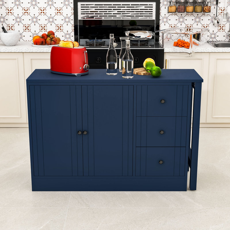 Ebern Designs Space-Saving Pull-Out Dining Sideboard with Extendable ...