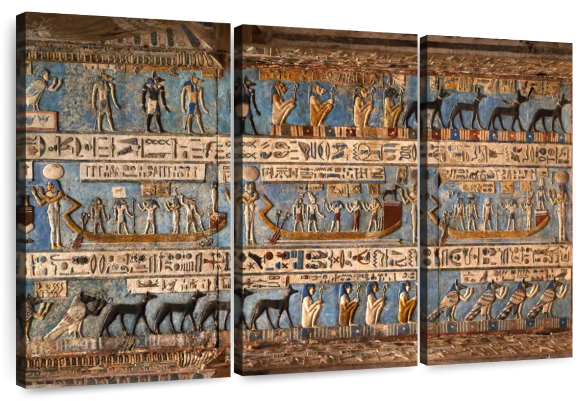 Ebern Designs Sebbie Elaborate Egyptian Carvings | Wayfair