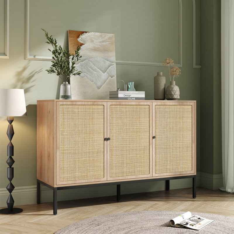 Beachcrest Home™ Leclair Natural Rattan 47'' Wide Sideboard & Reviews ...