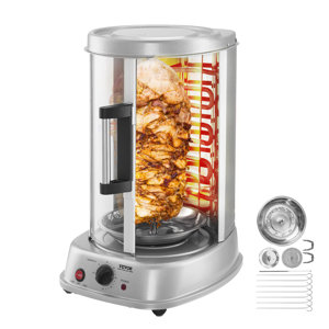 VEVOR Stainless Steel Shawarma Grill Machine Vertical Gyro Rotisserie ...