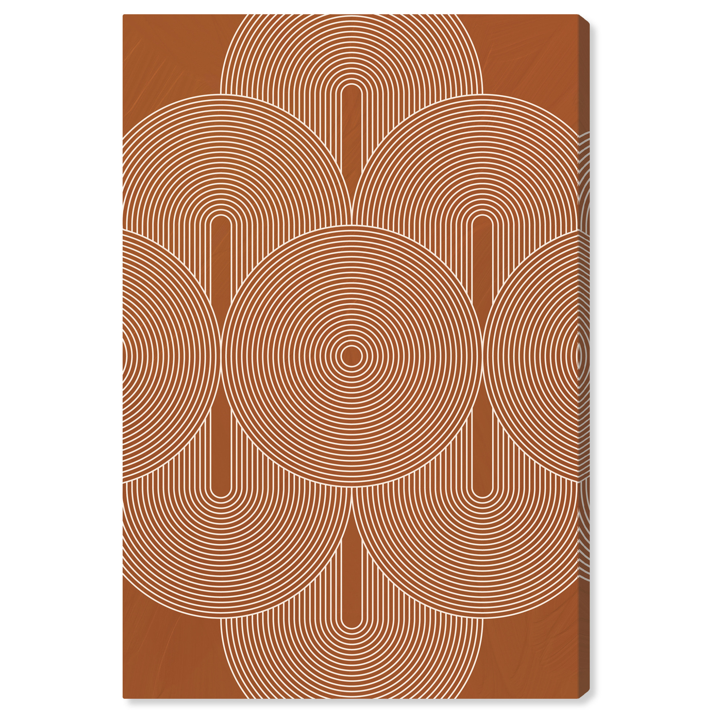 Wrought Studio™ Abstract Revolving Modern Brown Canvas Wall Art Print ...