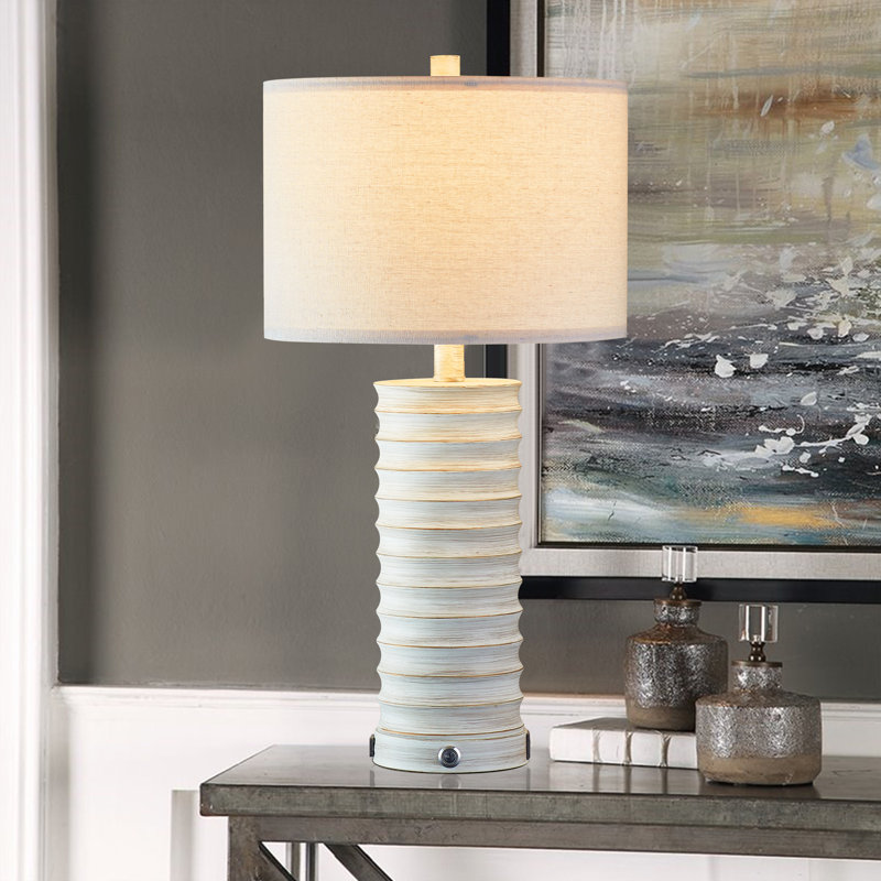 Wrought Studio™ Harmina 23.5" Dimmable USB Table Lamp Set with Touch ...