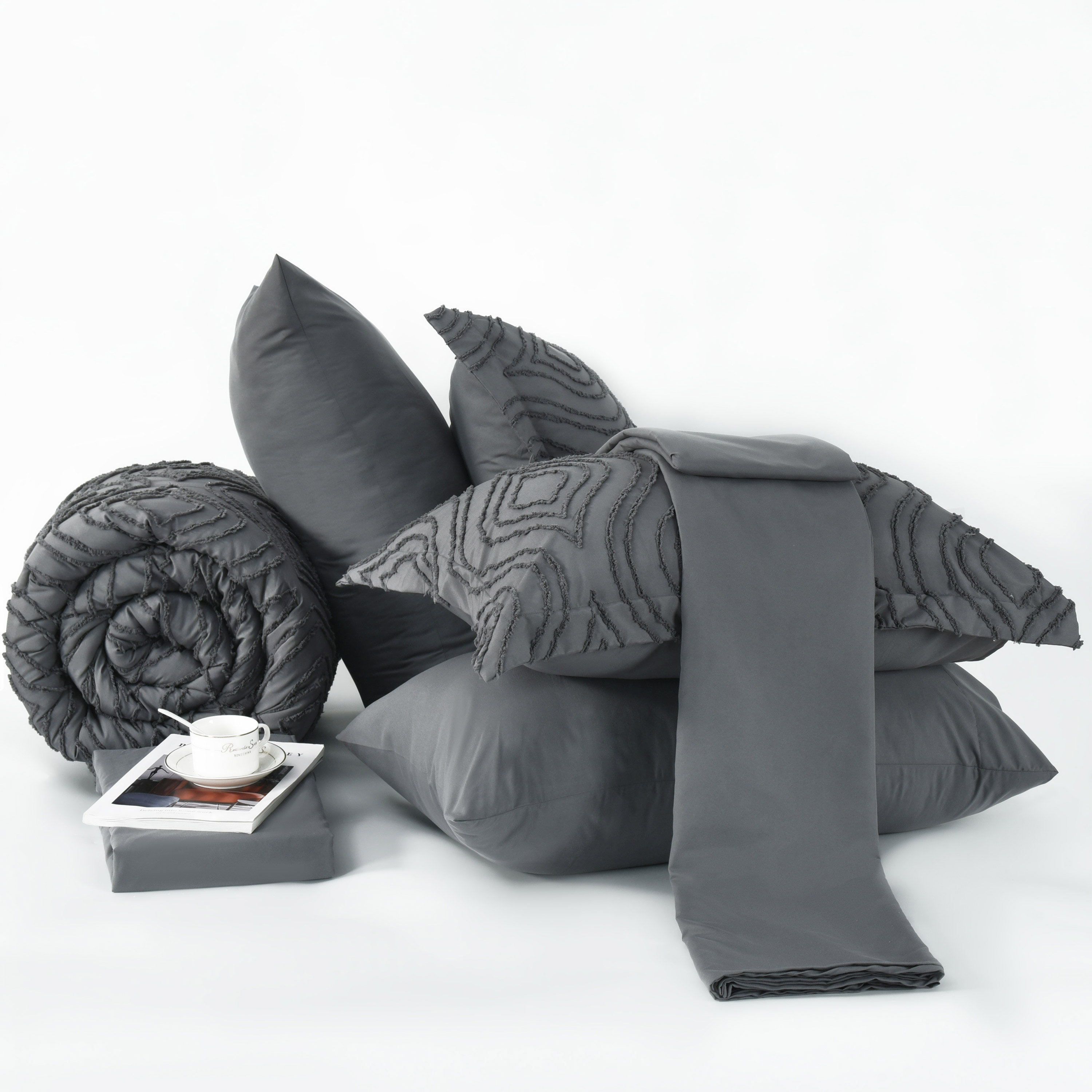 Homechoice International Group Boho Chic Tufted Comforter Set With ...