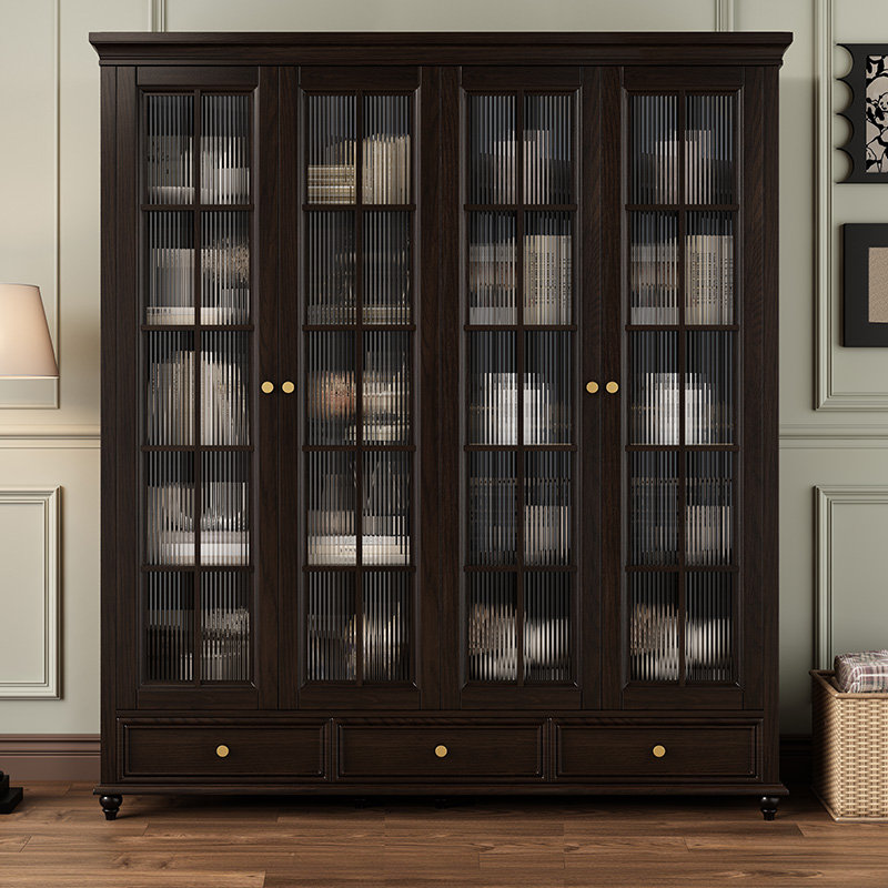 Kaoloupin Glass door bookcase | Wayfair
