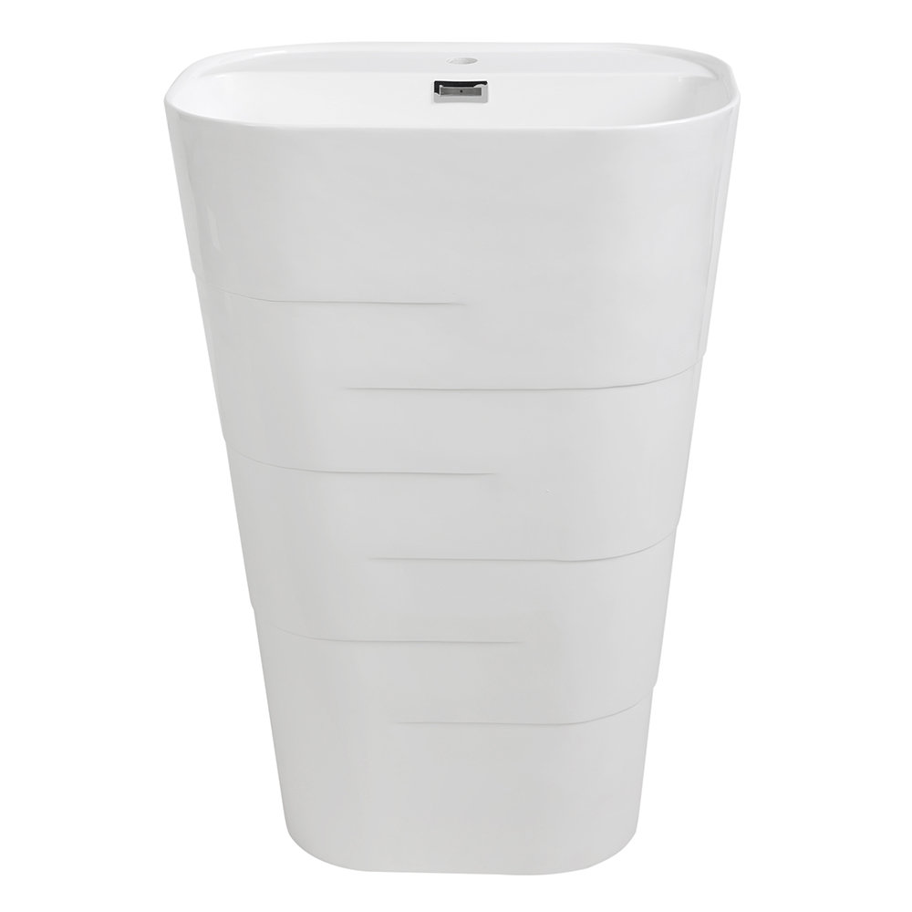 Streamline Bath 24'' Streamline Solid Surface Resin Freestanding Basin ...