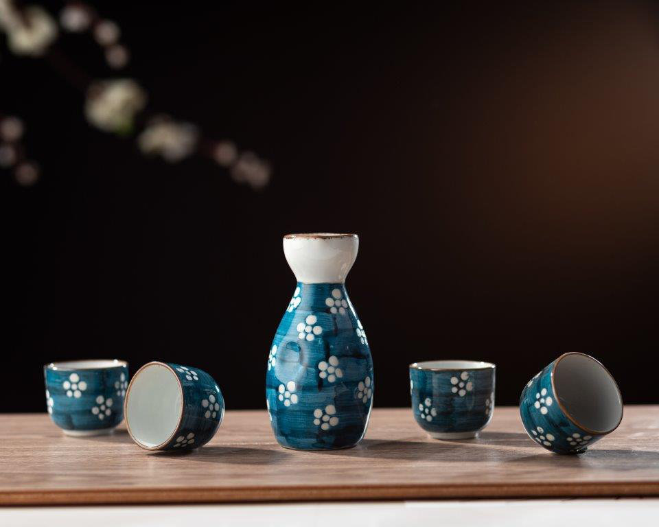 Wildon Home® 5-Piece Sake Set, Durable Ceramic Japanese Sake Set With 1 ...