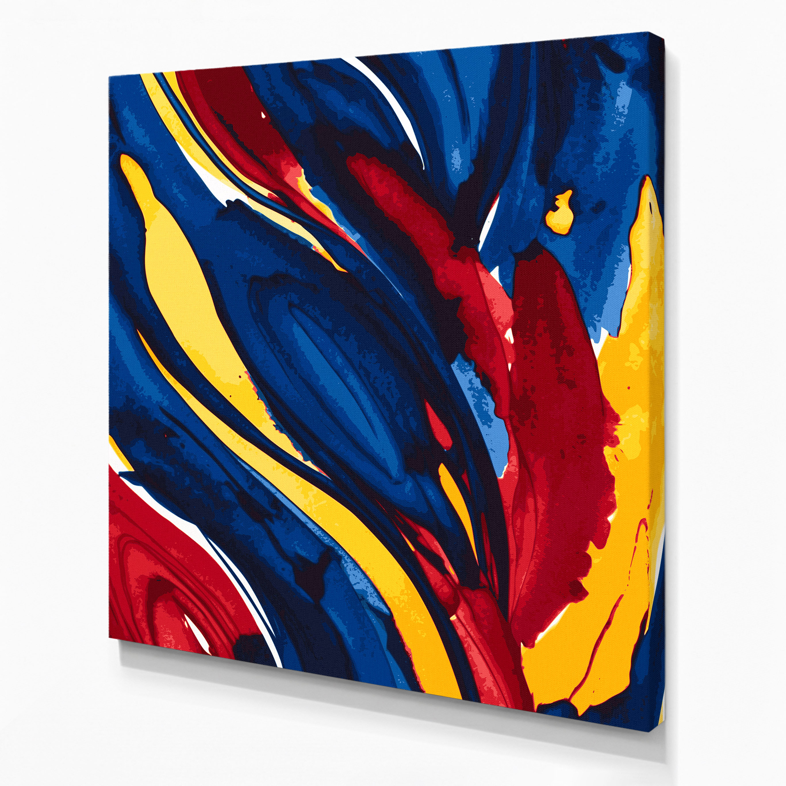 Dakota Fields Watercolor Abstract 56 Blue Canvas Wall Art | Wayfair
