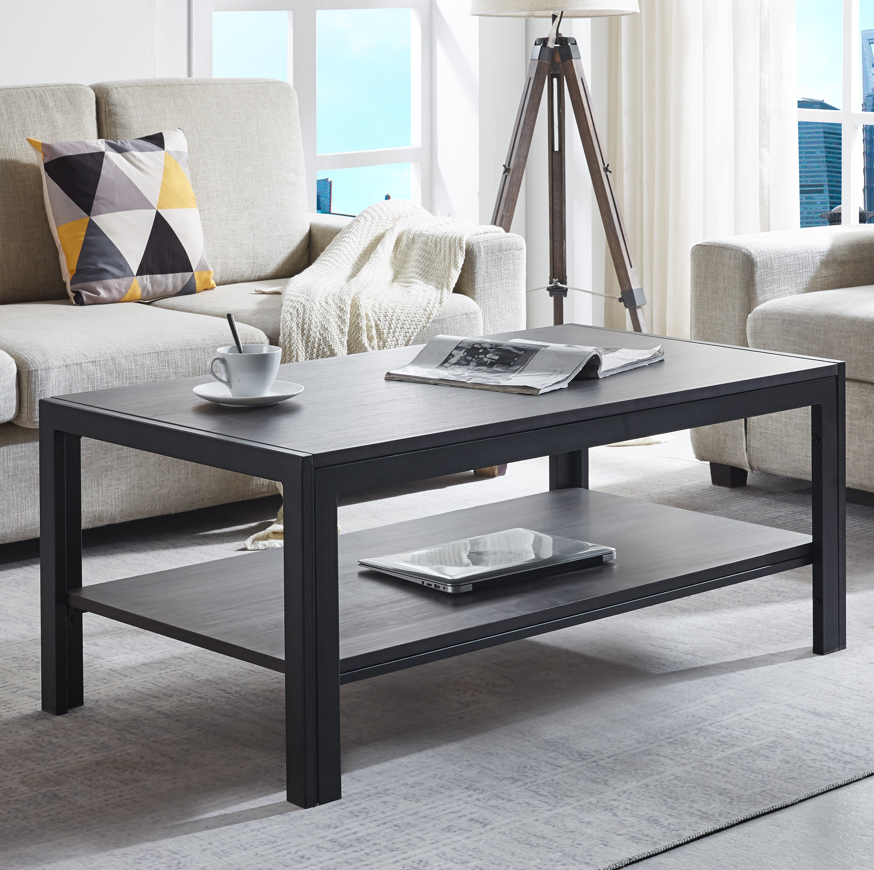 Latitude Run® 4 Legs Coffee Table with Storage & Reviews | Wayfair