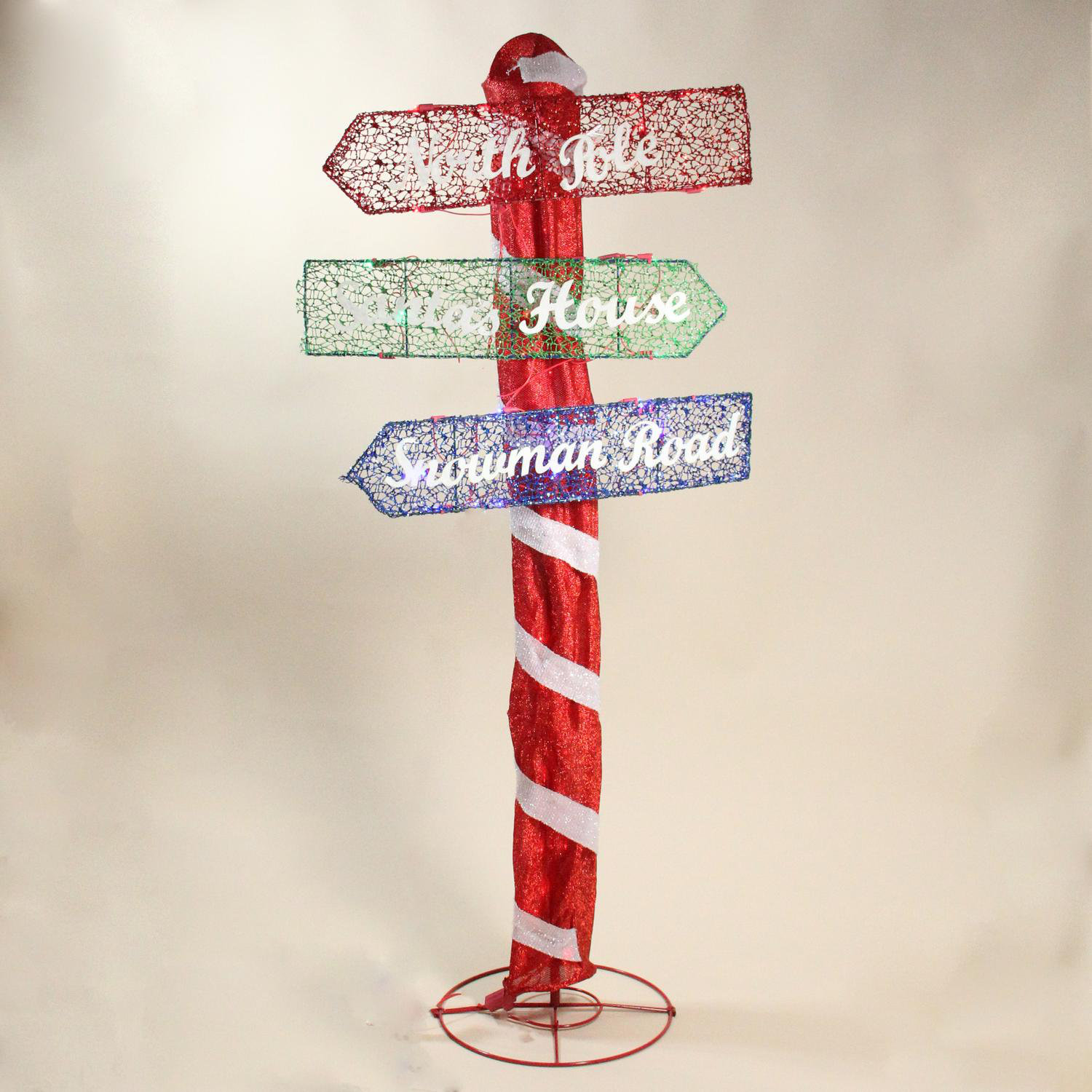 Northlight Seasonal 4.75' Pre-Lit Red and White Led Christmas Outdoor ...