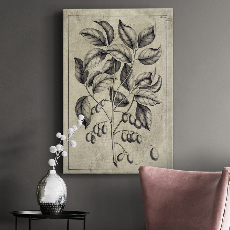 August Grove® Embellished Antique Foliage V Premium Gallery Wrapped ...