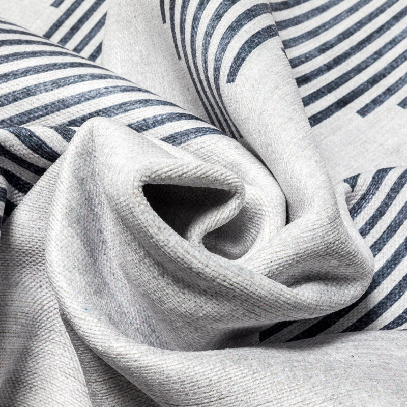 Well Woven Apollo Bree Moroccan Diamond Stripes Ivory Grey Area Flat ...