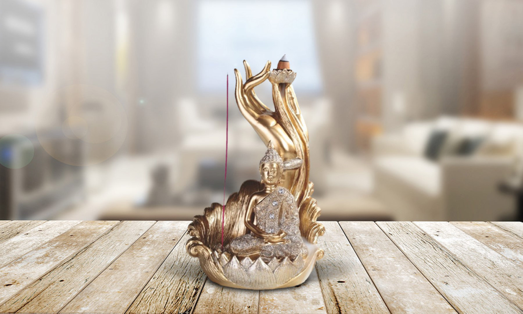 Trinx Demeria Buddha Backflow Incense Burner Figurine - Wayfair Canada