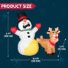 The Holiday Aisle® 6.6 FT Long Christmas Inflatable Reindeer Peeing On ...