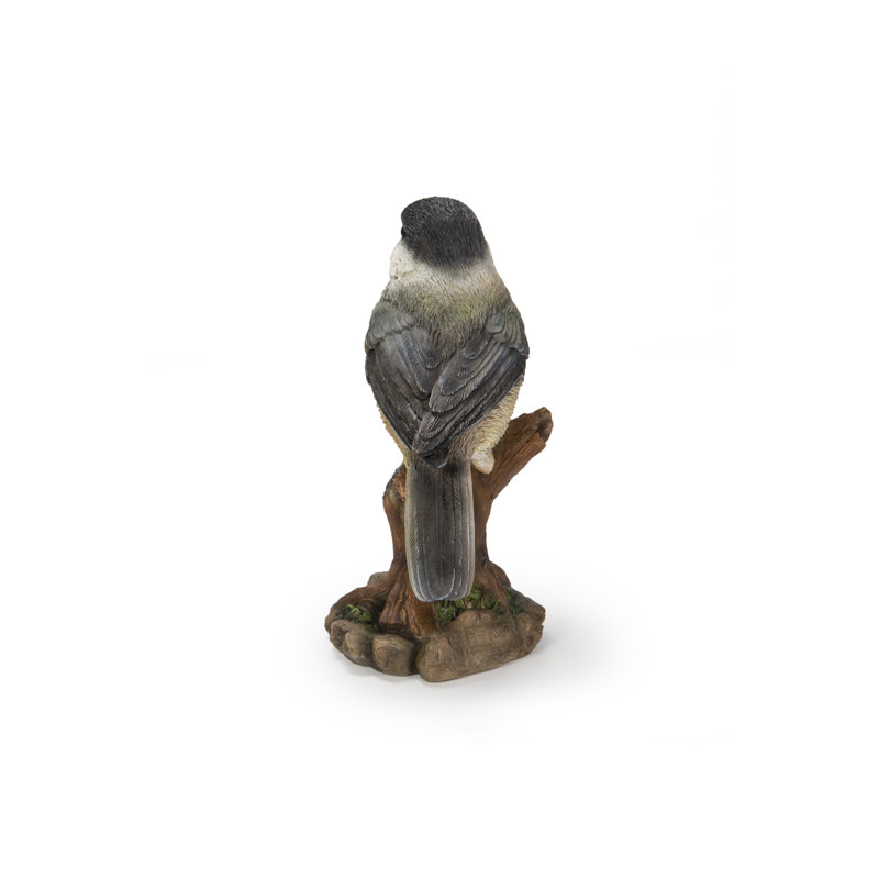 Hi-Line Gift Ltd. Chickadee Peeking On Stump Garden Statue & Reviews ...