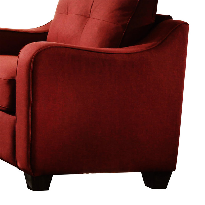 Red Barrel Studio® Red Accent Chair With Sloped Arm | Wayfair