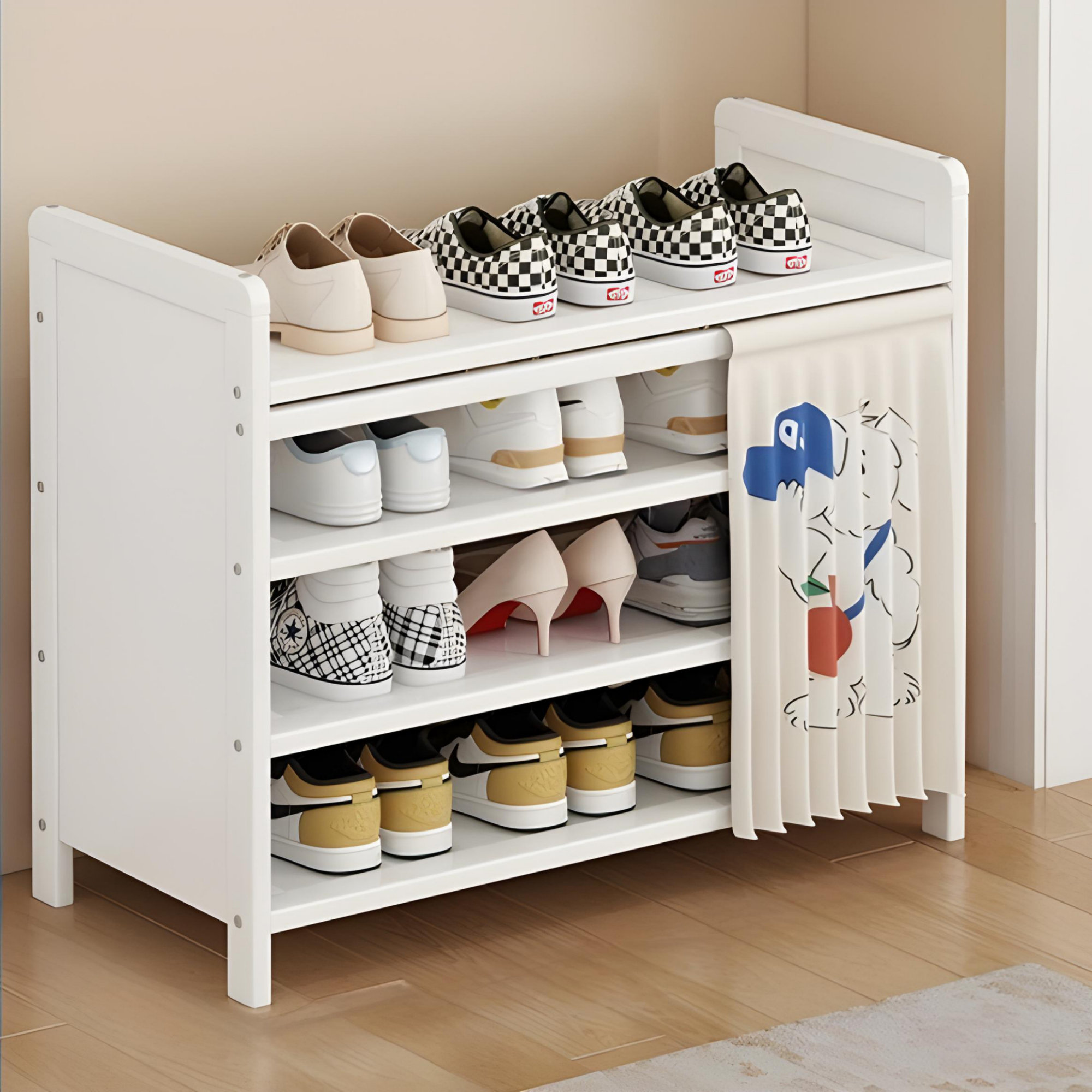 Rebrilliant Easy Installation Free Folding Shoe Rack For Home Use Multi ...