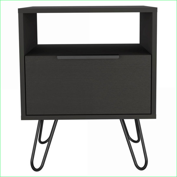 Latitude Run® Coffee Tables, Modern Velvet Top with 1 Open Shelf & 1 ...