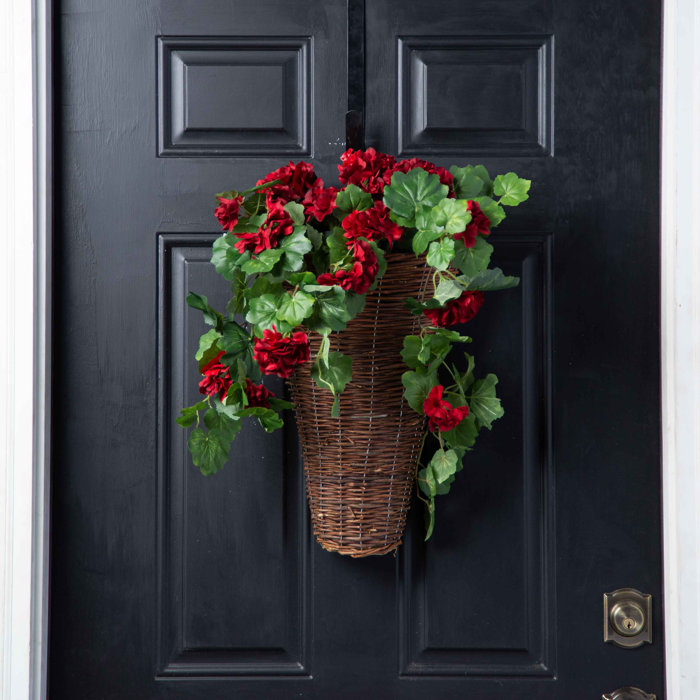 Primrue Polyether Polyurethane (PU) Geranium Hanging Basket Arrangement ...