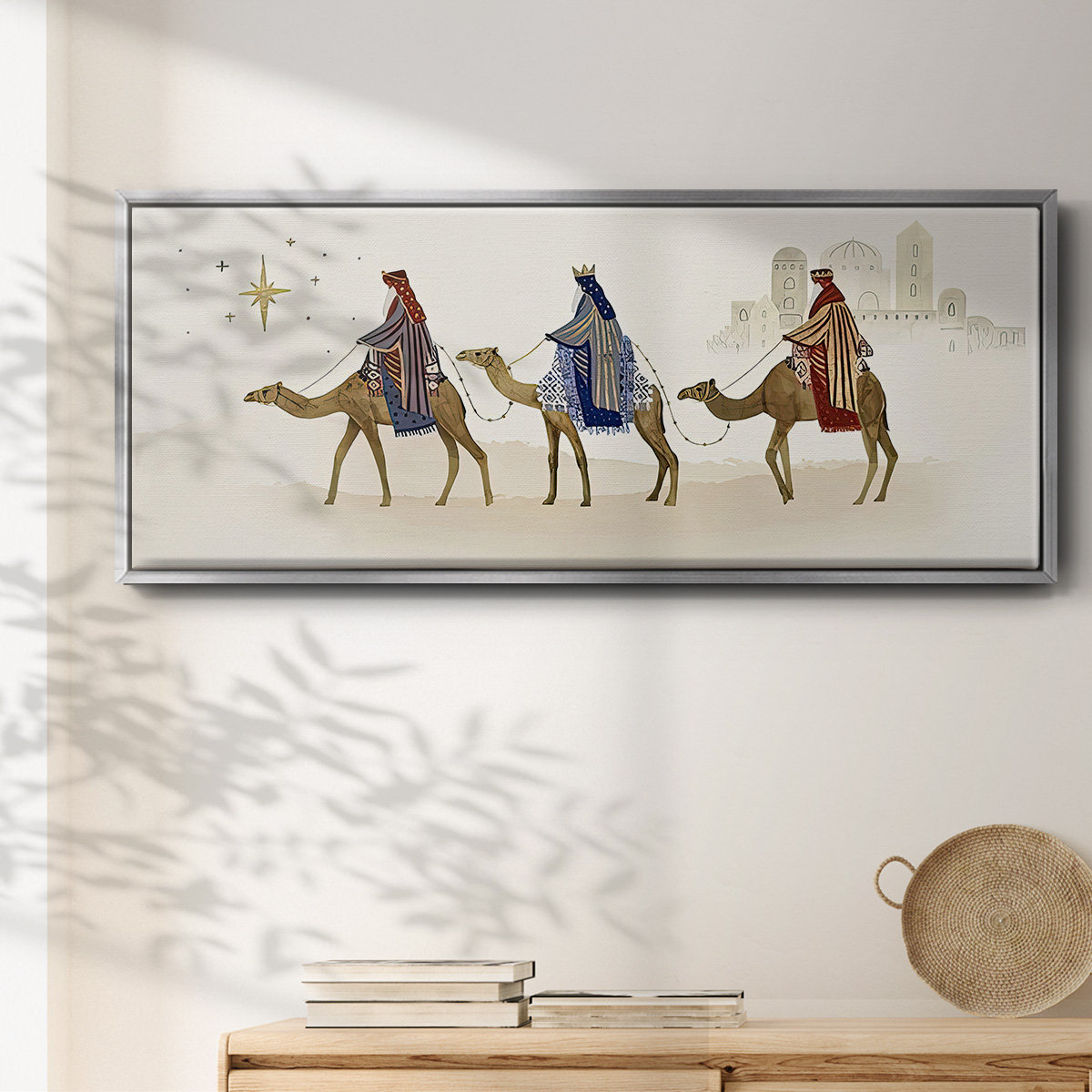 Union Rustic Away in a Manger Collection D - Floater Frame Print on ...