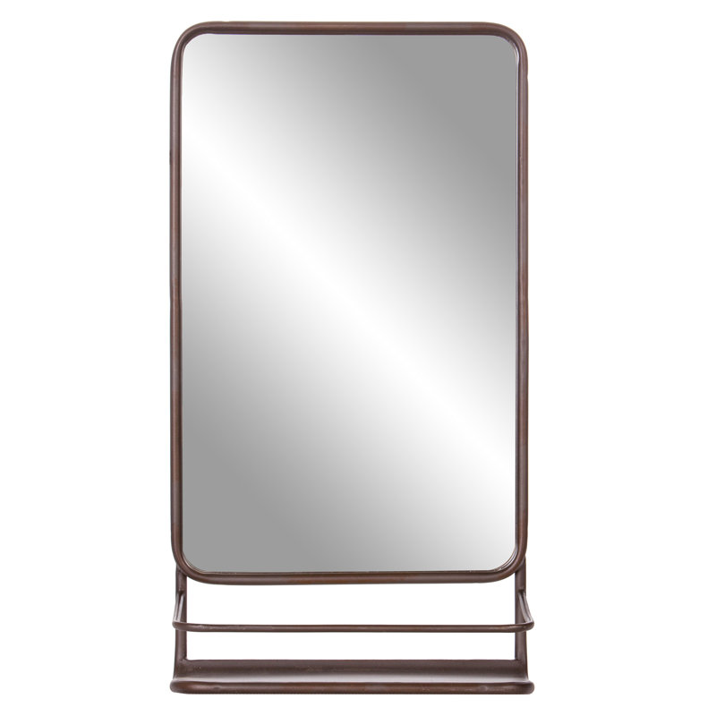 Gracie Oaks Amata Metal Wall Mounted Distressed Accent Mirror & Reviews ...