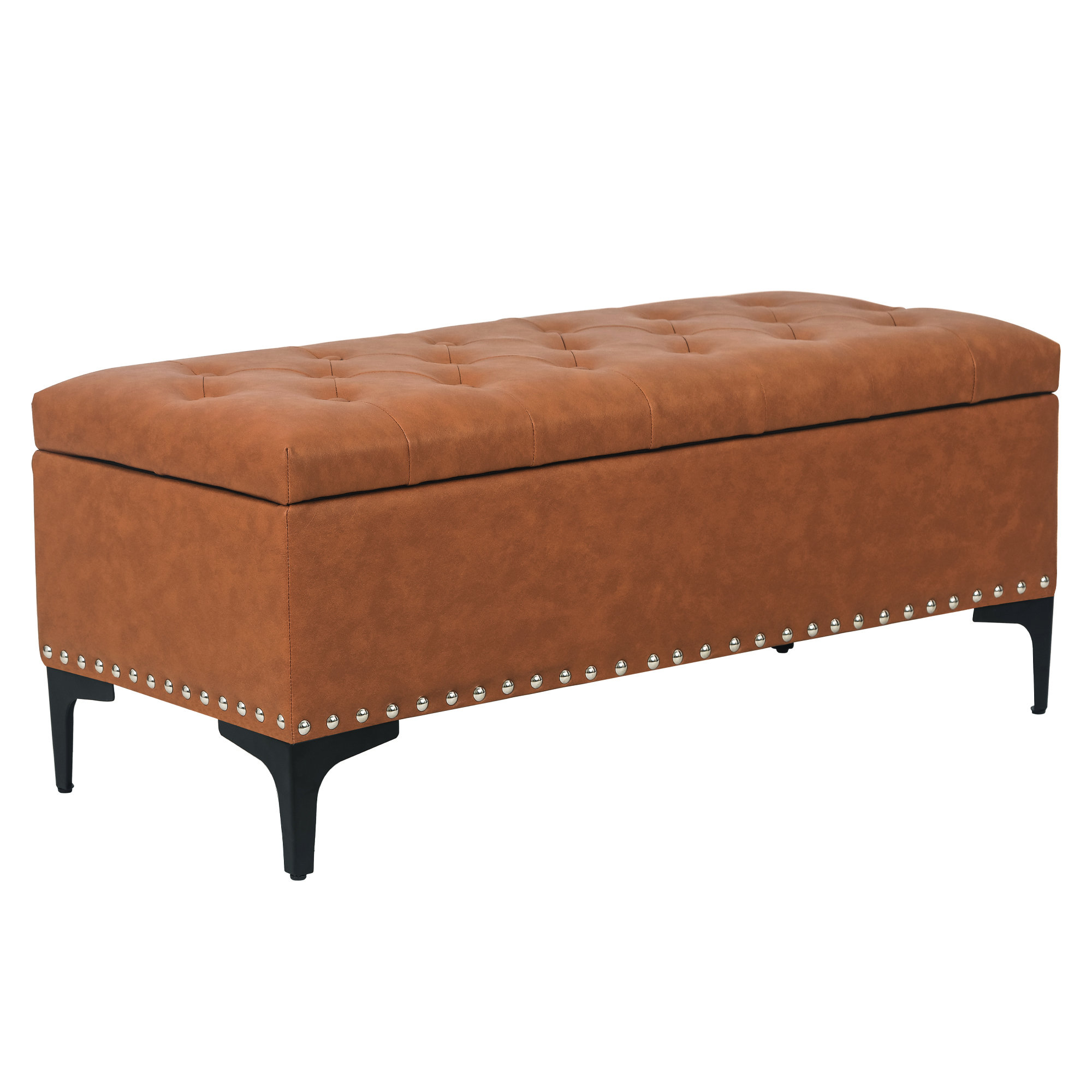 Mercer41 Riniyah Faux Leather Upholstered Storage Bench | Wayfair