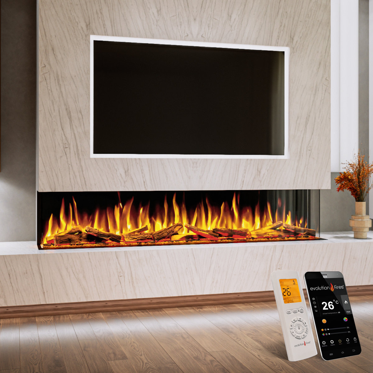 Evolution Fires Advance Series 2000mm Electric Fireplace | Built-In ...