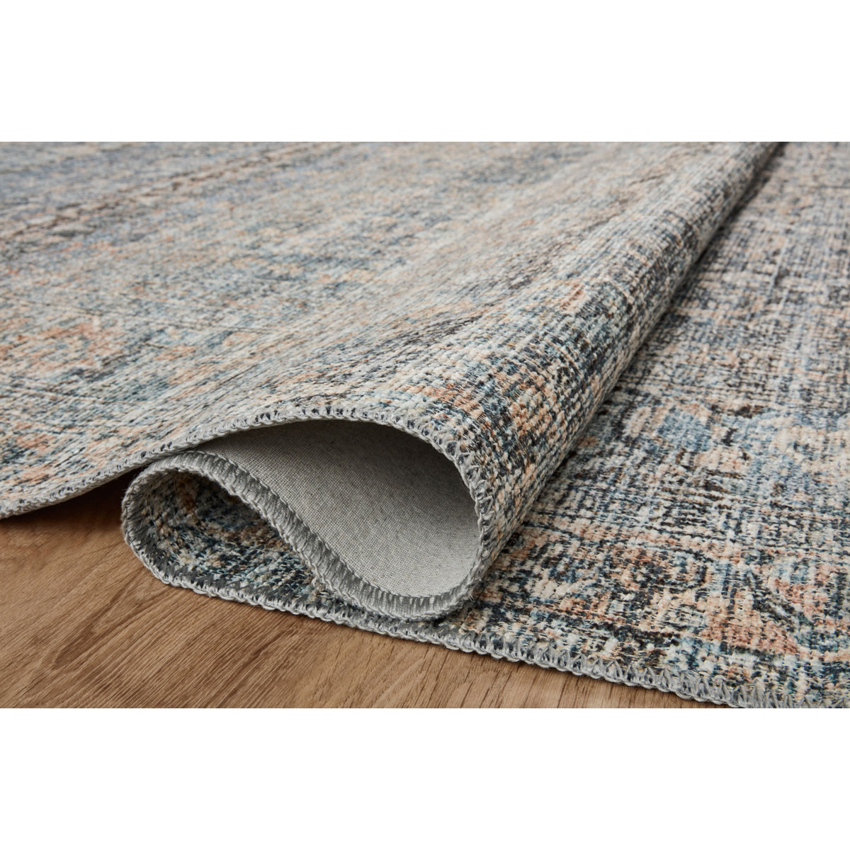 Amber Lewis x Loloi Billie Denim / Blush Area Rug & Reviews | Wayfair