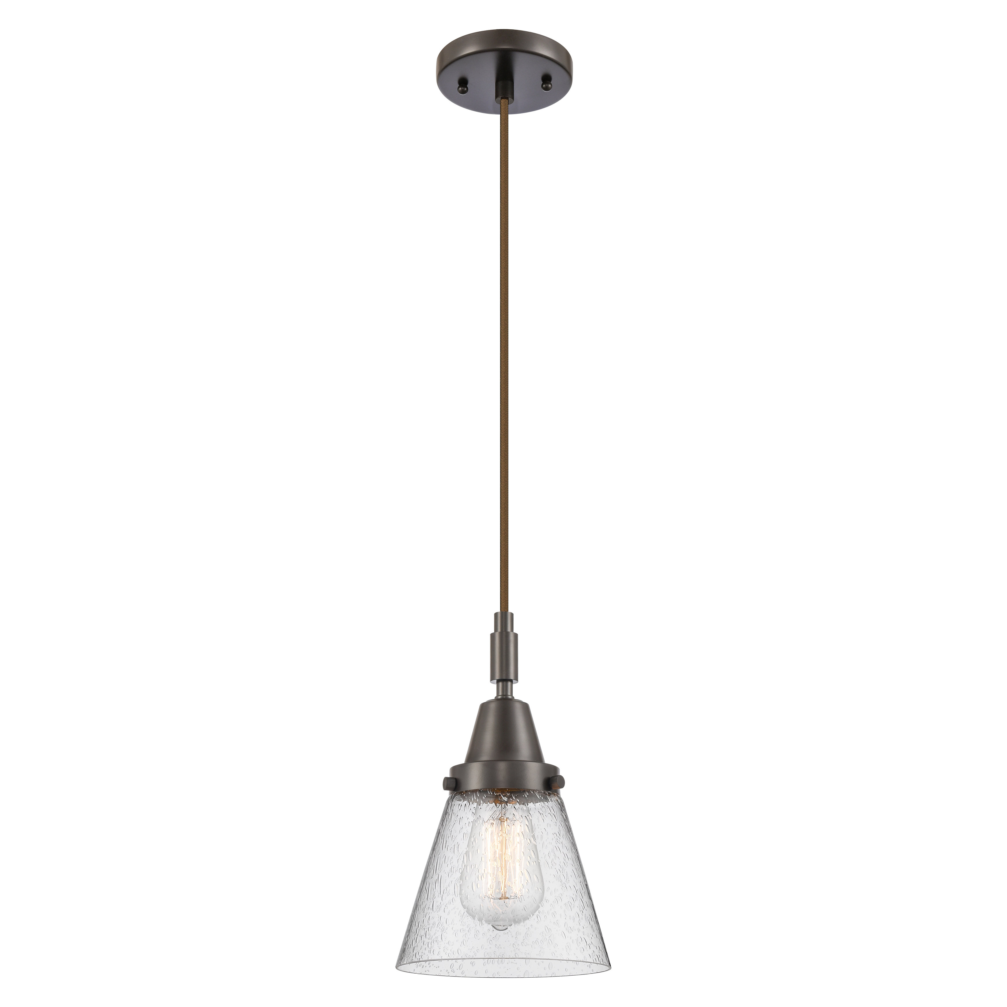 17 Stories Downtown Urban - Caden Cone - 1 Light Cord Hung Mini Pendant ...