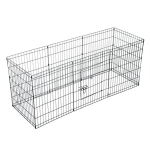 Archie & Oscar Chalk 61cm 8 Panel Indoor/Outdoor Metal Pet Pen ...