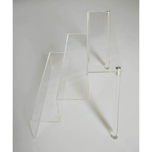 Rebrilliant Acrylic Risers 11.8" W x 8.5" D Three-Tier Acrylic Step ...