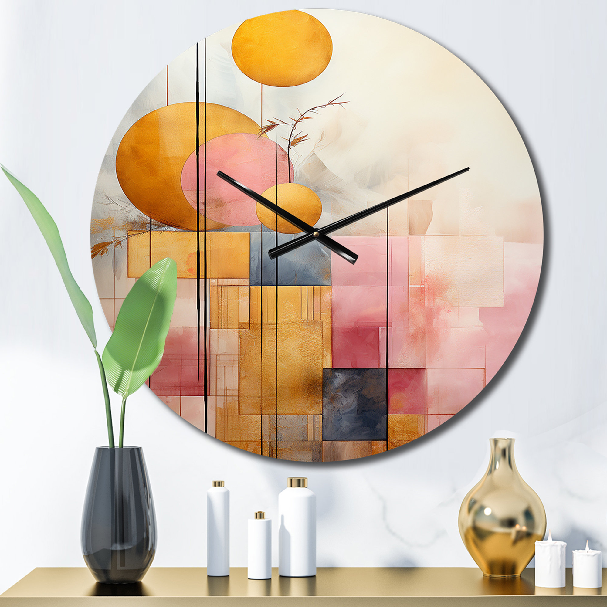East Urban Home Golden Moon Dreams Retro Illustration III - Modern ...