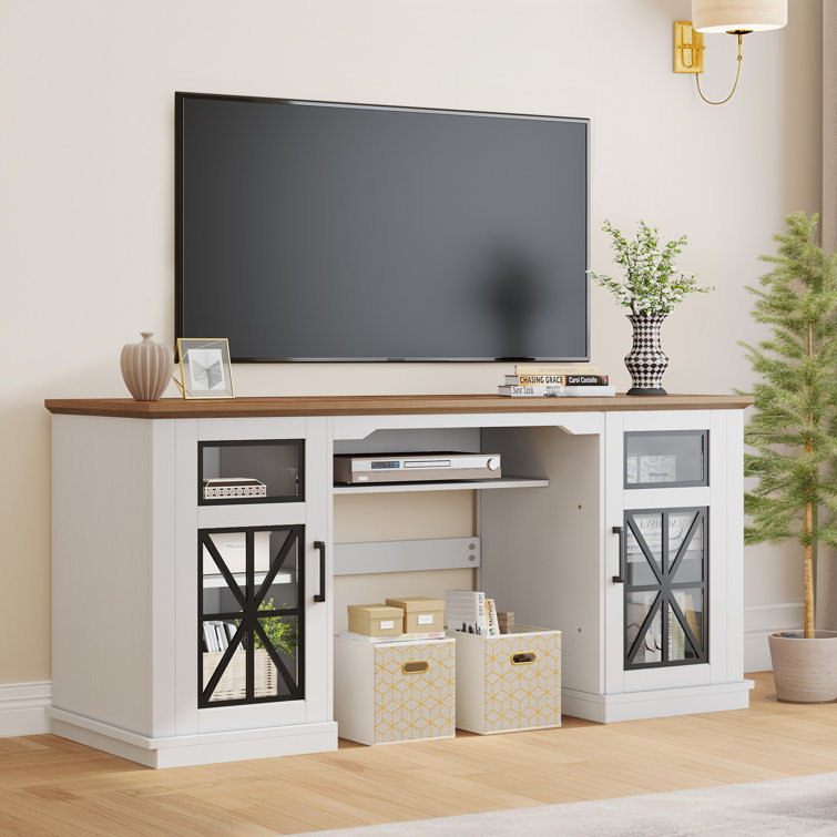 Laurel Foundry Modern Farmhouse Leanne 3-Sided Glass Media ...