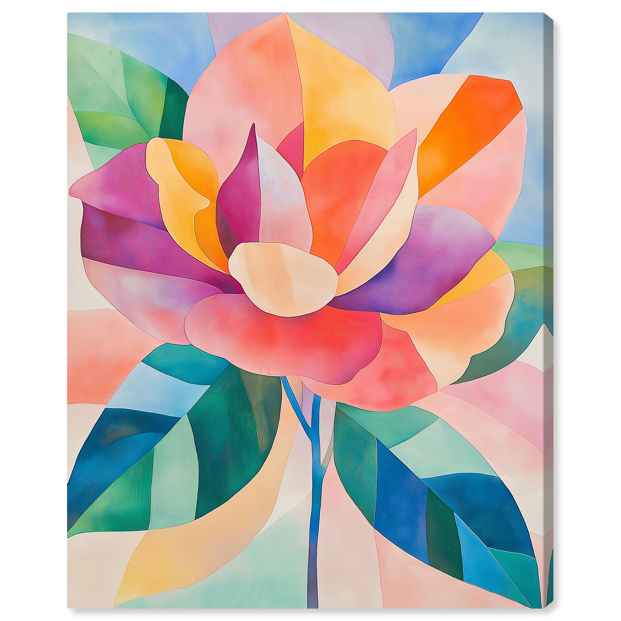 Art Remedy Ail Geofloral I Canvas Colorful Floral Art by Art Remedy ...