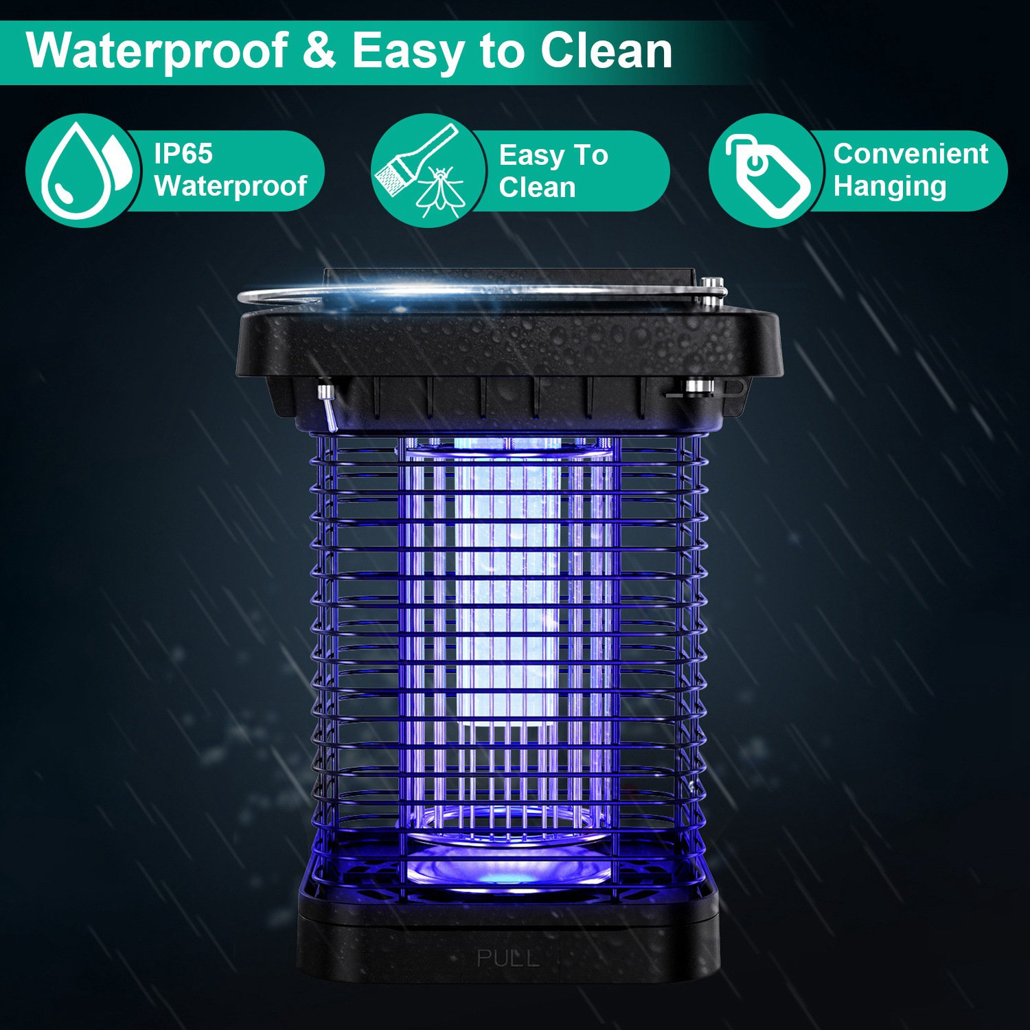 Edge Collections Electric Solar Powered Bug Zapper Mosquito Killer Lamp ...