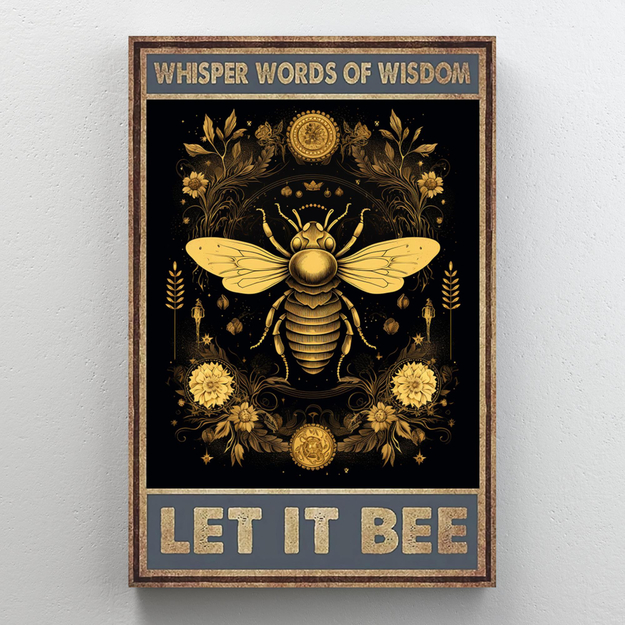 Trinx Let It Bee - 1 Piece Rectangle Graphic Art Print On Wrapped ...