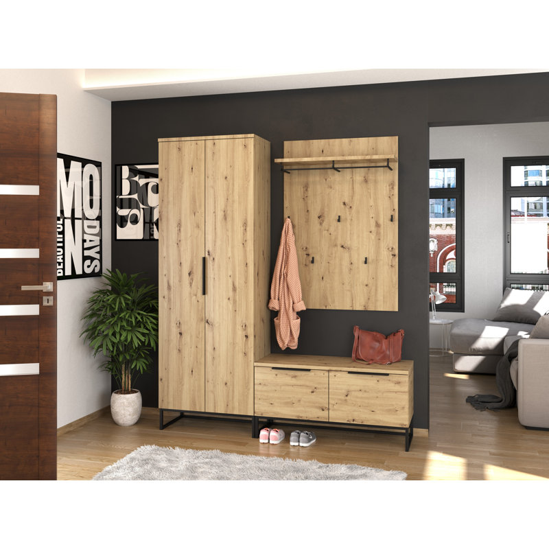 Gracie Oaks Dahlgreen 2 Door Engineered Wood Wardrobe | Wayfair.co.uk