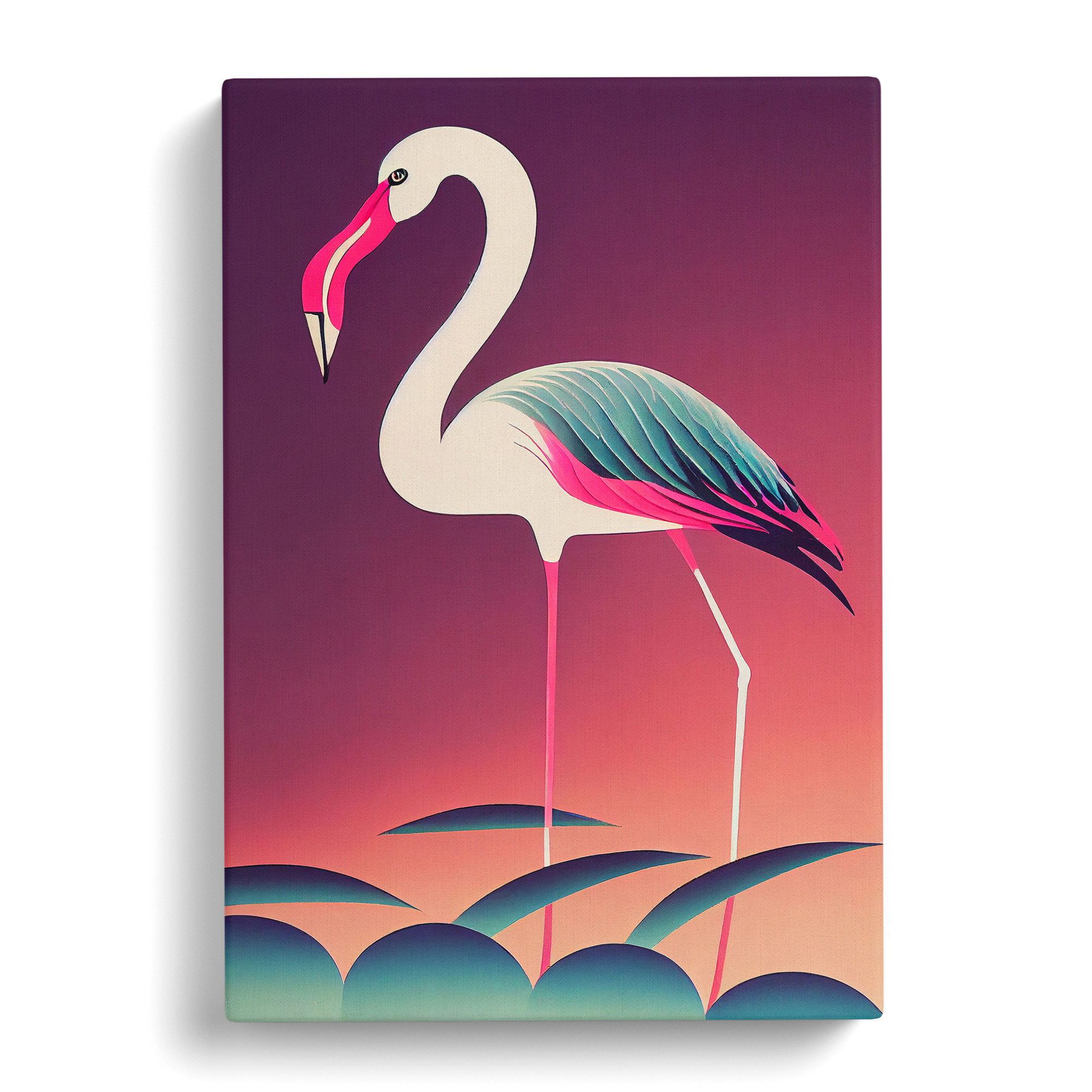 17 Stories Art Deco Flamingo - Wrapped Canvas Graphic Art | Wayfair.ie