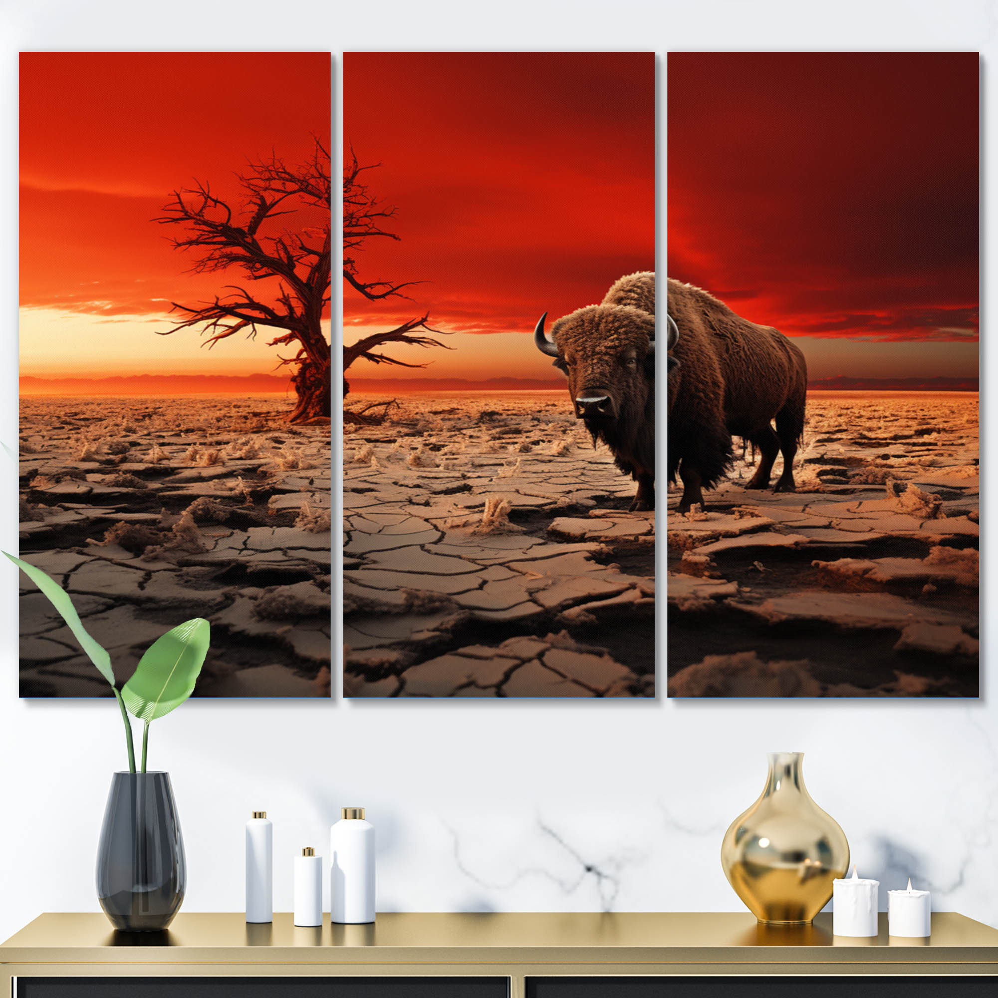 Millwood Pines Bison Silent Strength I - Animals Wall Decor Set ...